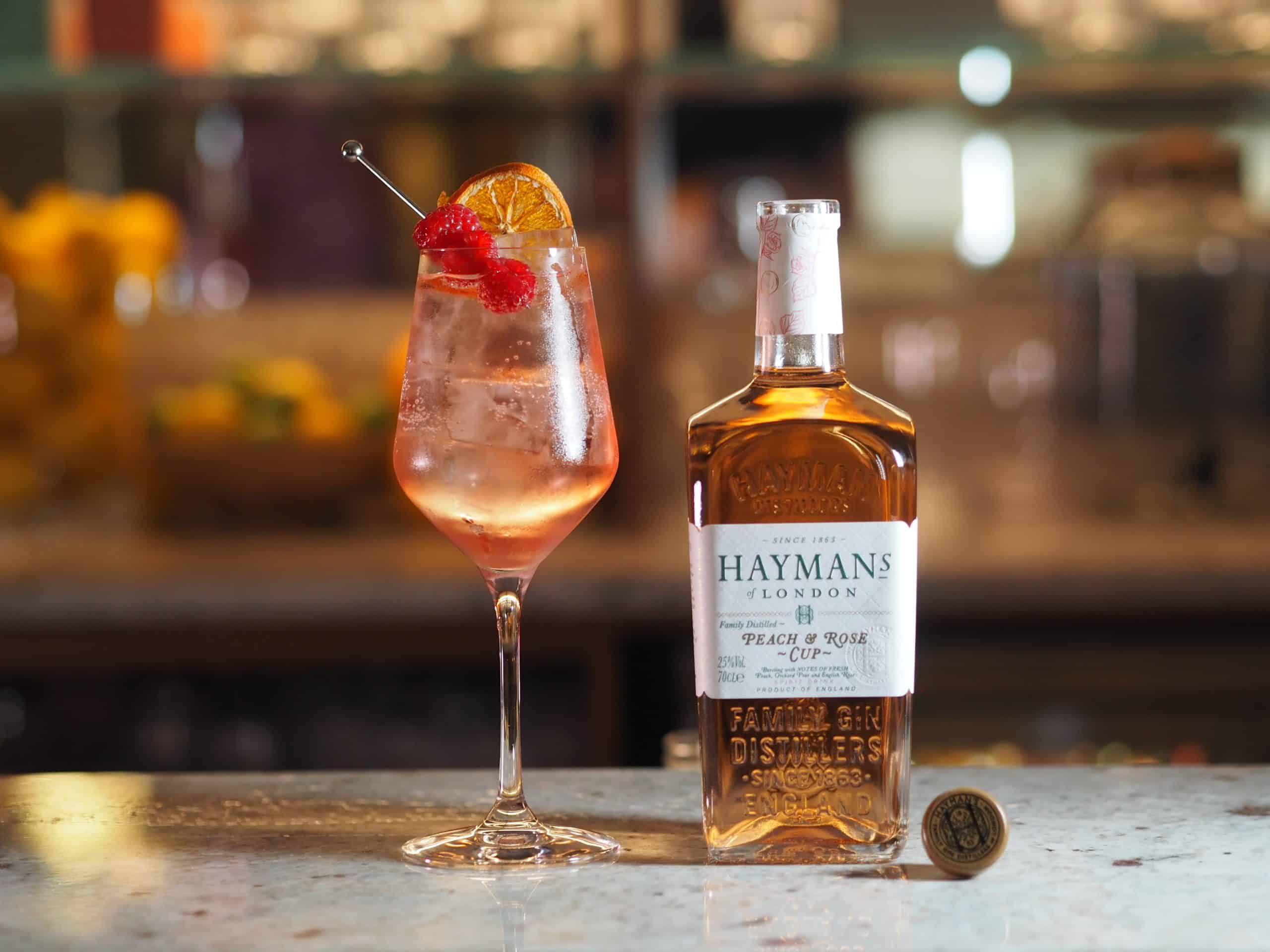 Peach & Rose Raspberry Spritz - Hayman's Gin